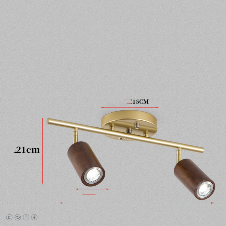 BARRE DOUBLE SPOT LED PLAFOND BOIS A LED - Lampe et Eclairage